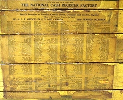 Crate; National Cash Register, Slant Front, NCR Labels, 31 inch.
