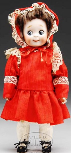 Kestner Doll; Bisque, Googly Toddler #221, Blue Sleep Eyes, Watermelon ...