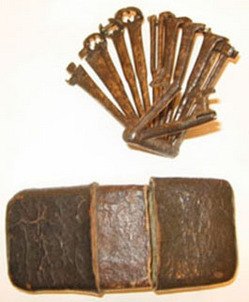 Locksmith; Lock Pick, Rod & Key Arms (12), Leather Case.