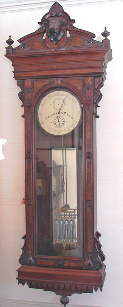 Astronomical Regulator Clock; Howard (E), Walnut, Mercury Pendulum ...