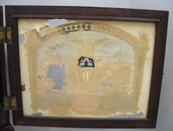 Banjo Clock; Kimall & Co, Mahogany & Brass, Reverse Painted Tablets, 40 ...