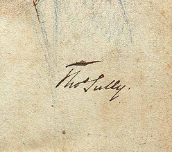 Sully, Thomas; Crayon & Ink Drawing, inscribed, George Washington, 11 inch.