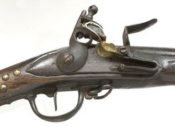 Musket; Charleville, Model 1815, Flintlock, Short Barrel, Tack Decorated.