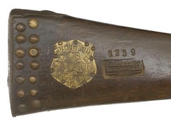 Musket; US Indian Police, Rosebud Agency, 1889, Tack Decorated.
