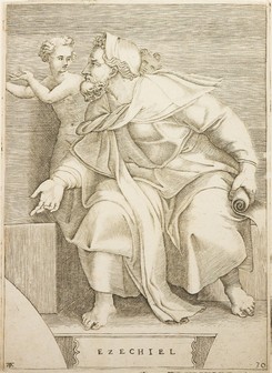 Fine Art; Michelangelo, Engraving (73), Sistine Chapel Frescoes.