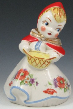 Hull Pottery; Little Red Riding Hood, Bank, 7 inch.