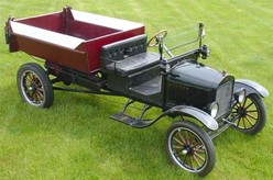 The 1924 Ford Model T open cab dump truck; image credit on full record.