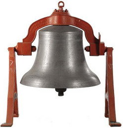 Bell; Meneely Foundry, Bronze, Iron Stand & Yoke, 1883.