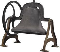 Bell; Cast Iron, No 28OK, Stand, Yoke & Wheel, 28 inch.