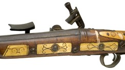Rifle; Snaphance Lock, Bone Inlay, Turkey, 57 Caliber.