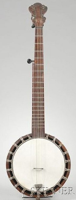 Strings; Banjo, Buckbee (JH)?, 5 String, Dobsons 1897 Patent.