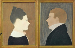 Bascom, Ruth Henshaw Miles; Pastel (2), Portraits of Otis and Harriet ...