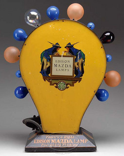 Display; Edison Mazda Lamps, Maxfield Parrish, Bulb Form, 12 Socket, 23 ...