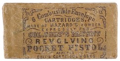 Ammunition; Colt, Cartridge Box, Revolving Belt Pistol, 6 Envelope ...