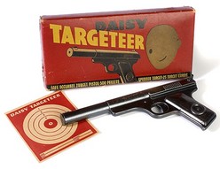 Toy Gun; Daisy, Targeteer Air Gun, Box, Accessories.