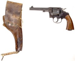 Revolver; Colt, Model 1917, US Army, Holster, 45 Caliber.