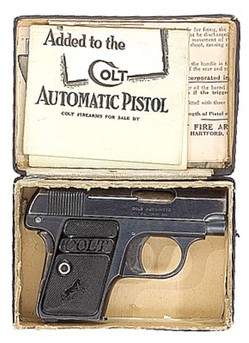 Pistol; Colt, Automatic, Original Box, 25 Caliber.