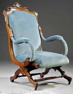 Furniture: Chair-Rocking; Victorian, Renaissance Revival, Palmer (TJ ...