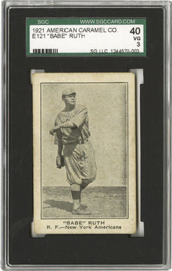 Baseball; Card, American Caramel Co, 1921, Ruth (Babe).
