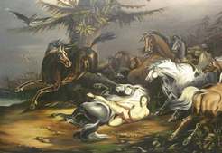 Van Zandt, Thomas Kirby; Oil on Wood Panel Painting, signed, Mazeppa ...