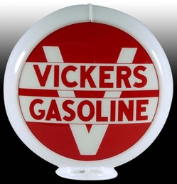 Gas Station; Pump Globe, Vickers, 3-Piece, Capco Body.