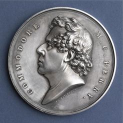 Medal; Commodore Perry, Boston Merchants, Japan Treaty, Silver ...