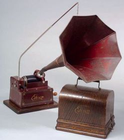 Phonograph; Edison, Red Gem Model D, Fireside Horn, Combination K ...