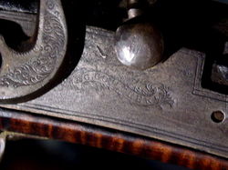 Rifle; Percussion, Goulcher Lock, Tiger Maple Stock.