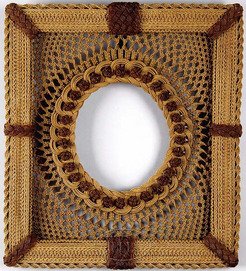Picture Frame; Sailor Art, Macrame, Oval Window, 26 inch.