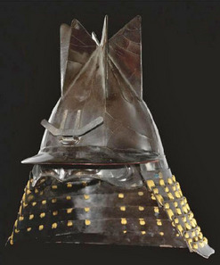 Helmet; Japanese, Kawari Kabuto, Toppai Form, 6 Point Peak, Edo Period.