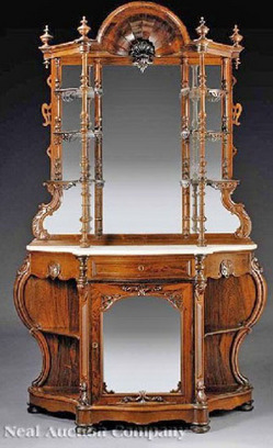 Furniture: Etagere; Victorian, Rococo Revival, Brooks (Thomas ...