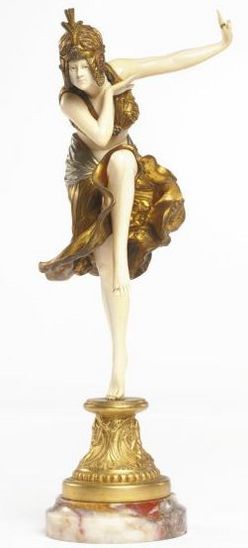 Bronze Sculpture; Colinet (Claire JR), Art Deco Figure, Danseuse ...