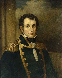 American School; Oil on Canvas Painting, Naval Officer Painting, likely ...