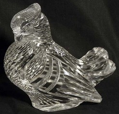 Steuben Glass; Crystal, Pigeon Figure, 6 inch.