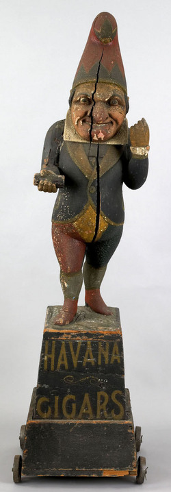 Cigar Store Figure; Robb (Samuel A)?, Punch, Carved & Painted, 75 inch.