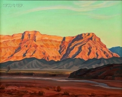 Hamlin, Edith Anne; Oil on Canvas Landscape Painting, signed, Shore of ...