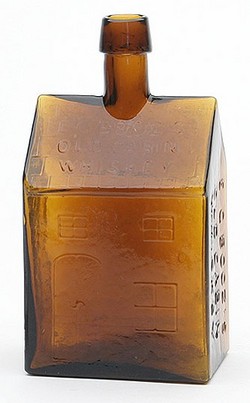 Whiskey Bottle; EG Booz's Old Cabin, GVII-003, Whitney, Cabin Form ...