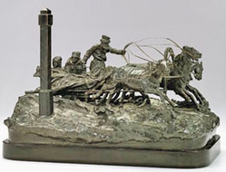 Bronze Sculpture; Grachev Brothers, after, Troika Group, 17 inch.