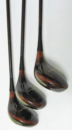 Golf; Club Set, Spalding, Autograph, Woods (3), Matched.