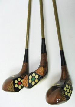Golf; Club Set, MacGregor, Chieftain, Woods (3), Ivory Inlay.