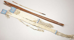 Bow Case & Quiver; Cheyenne, Beaded Hide, +Bow & Arrows (2), 39 inch.