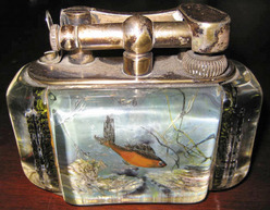 Lighter-Cigarette; Dunhill, Table, Fish Aquarium, Lucite, 4 inch.