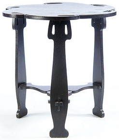 Furniture: Table-Tea; Arts & Crafts, Rohlfs (Charles), Floriform Top, 3 ...
