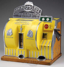 Gambling; Bally, Reliance Dice Jackpot, Crap Game, 25 Cents.