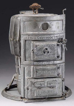 Furnace; Excelsior National Cycloidal, Salesman Sample, Aluminum, 13 inch.