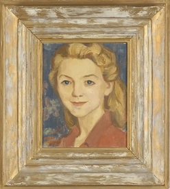 Emerson, Edith; Oil on Canvas Board Painting, signed 1940, Portrait of ...