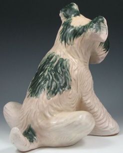 Weller Pottery; Garden Ware, Figure, Terrier Dog, 11 inch.