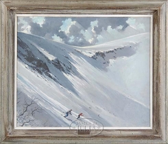 Sloane, Eric; Oil on Masonite Painting, signed, Tuckerman's Ravine ...