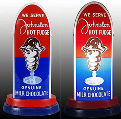Advertising-Sweets; Johnston Hot Fudge, Sign, Bullet Light-Up, Box, 13 ...