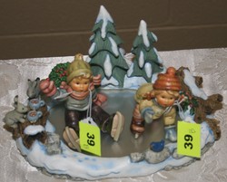 Hummel; Figural Group, Trademark 8, No 2058/A/B, Skating Lesson.